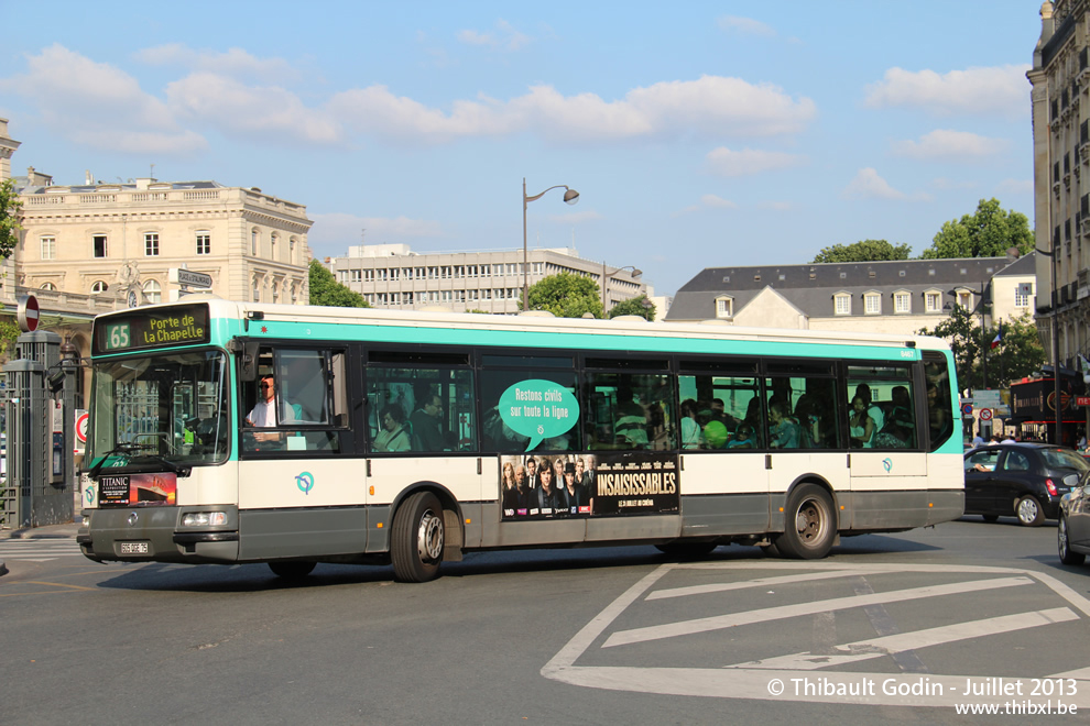 Bus 8467 605 QGE 75 Sur La Ligne 65 RATP Gare De L Est Paris