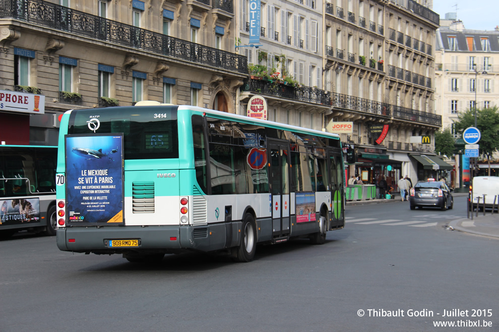 Bus 3414 909 RMQ 75 Sur La Ligne 65 RATP Gare De L Est Paris