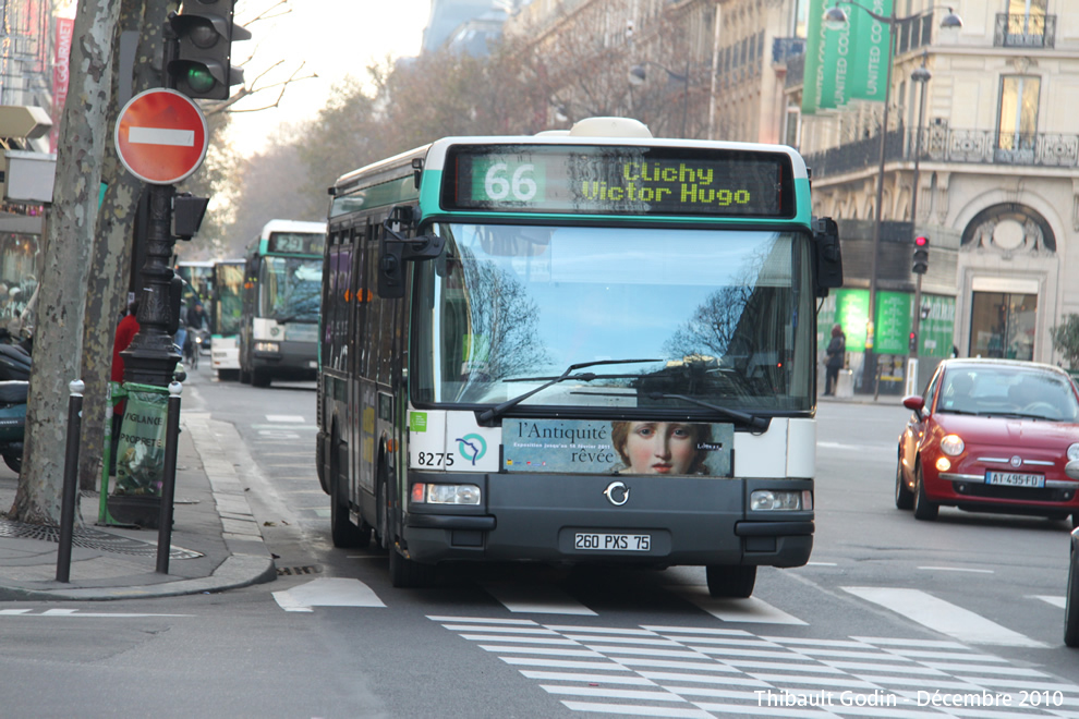 Bus 8275 (260 PXS 75) sur la ligne 66 (RATP) à Havre – Caumartin (Paris ...