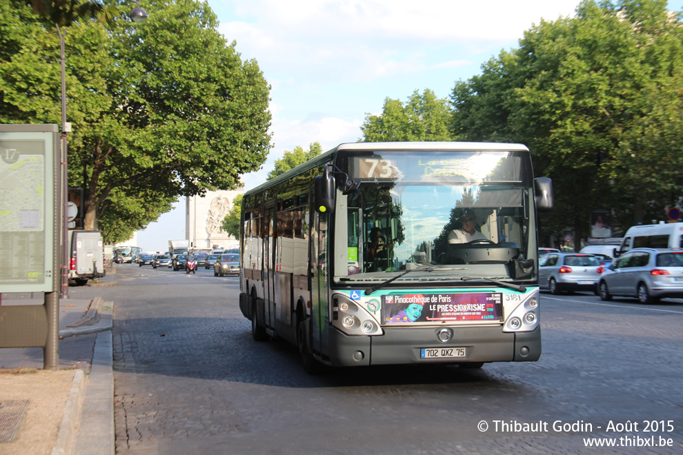 Bus 3181 (702 QXZ 75) sur la ligne 73 (RATP) à Argentine (Paris ...