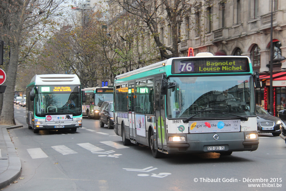 Bus 8401 (519 QED 75) sur la ligne 76 (RATP) à Châtelet (Paris ...