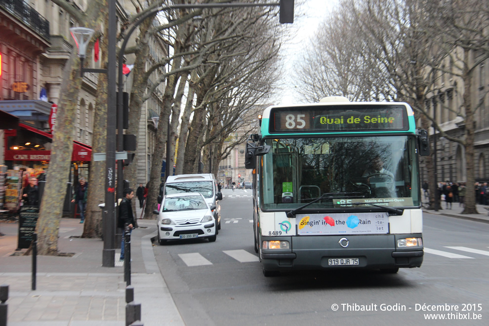 Bus 8489 (919 QJR 75) sur la ligne 85 (RATP) à Cité (Paris) – Photos de ...