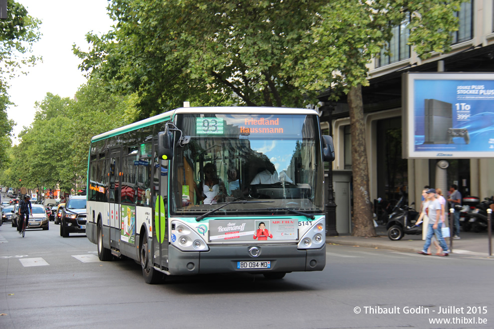Bus 5141 (BD-094-MD) sur la ligne 93 (RATP) à Ternes (Paris) – Photos ...